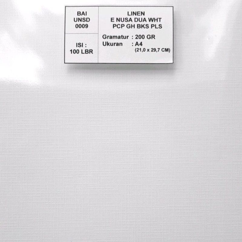 Kertas Linen A4 Putih