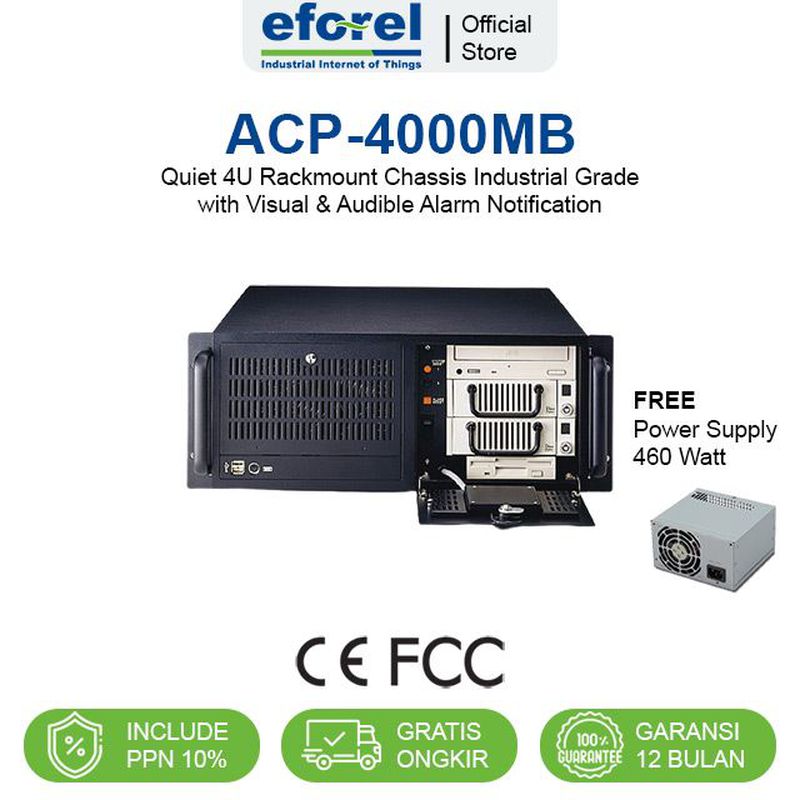 Casing Komputer Industrial Chassis CPU 4U Rackmount Advantech ACP-4000