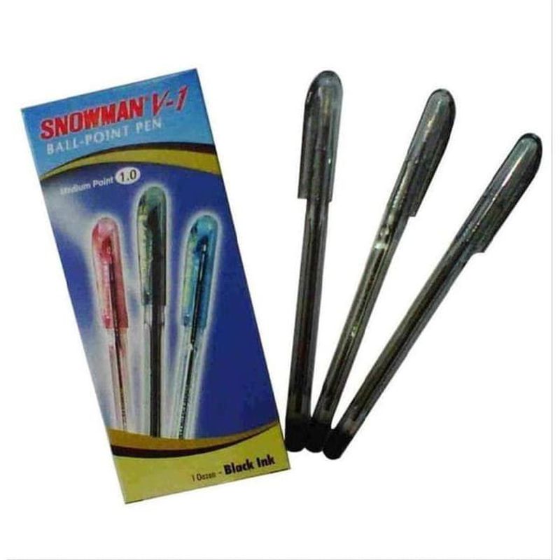PULPEN SNOWMAN V-1 HITAM 1 PCS