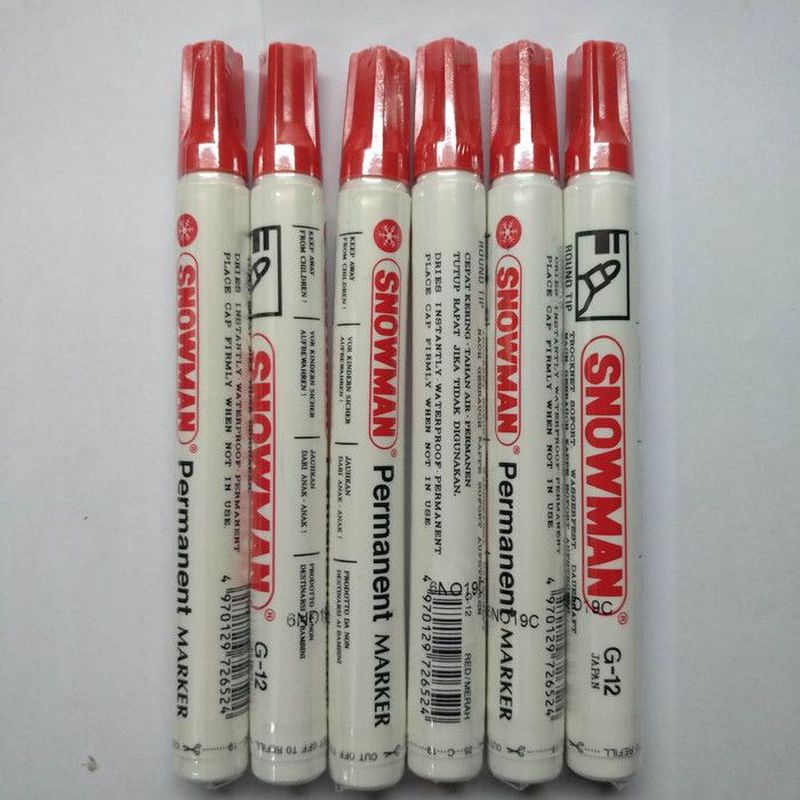 SPIDOL SNOWMAN PERMANENT G-12 MERAH