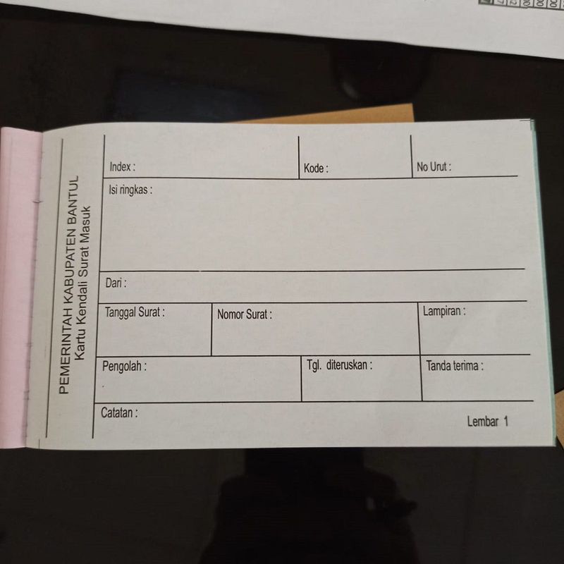 KARTU SURAT MASUK