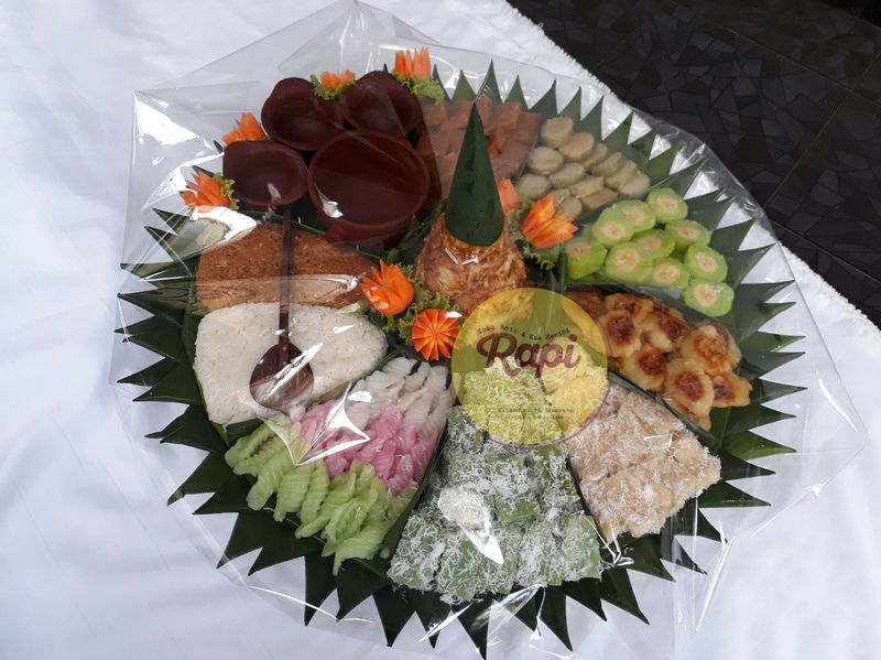 Tampah Getuk Komplit - ( include Piring Kaca + Tissue + Sendok Garpu ...