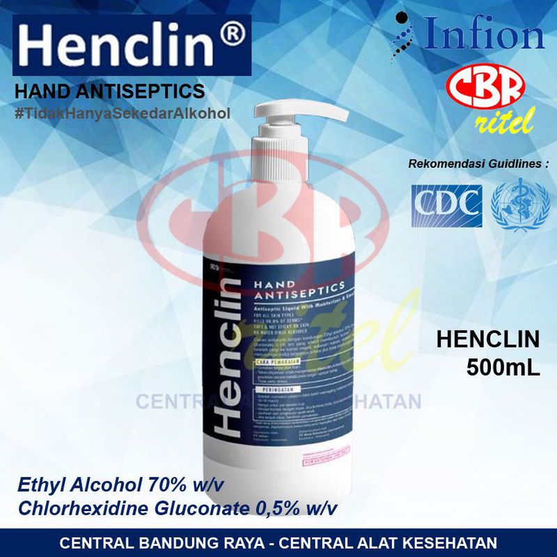 HENCLIN 500mL - Hand Antiseptic (Antiseptik) & Hand Sanitizer