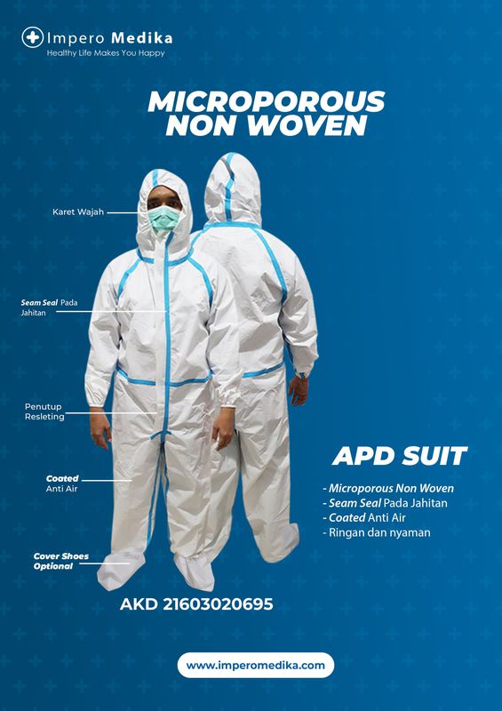 APD BAJU HAZMAT COVERAL MICROPOROUS SEAM SEAL