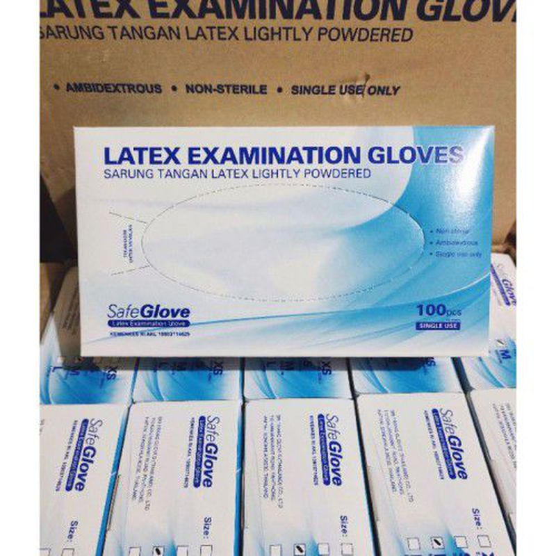 SARUNG TANGAN HAND GLOVE HANDSCOON LATEX SAFEGLOVE LIGHTLY POWDERED