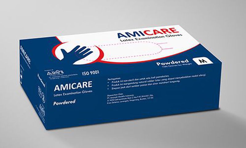 SARUNG TANGAN HAND GLOVE HANDSCOON LATEX AMICARE POWDERED
