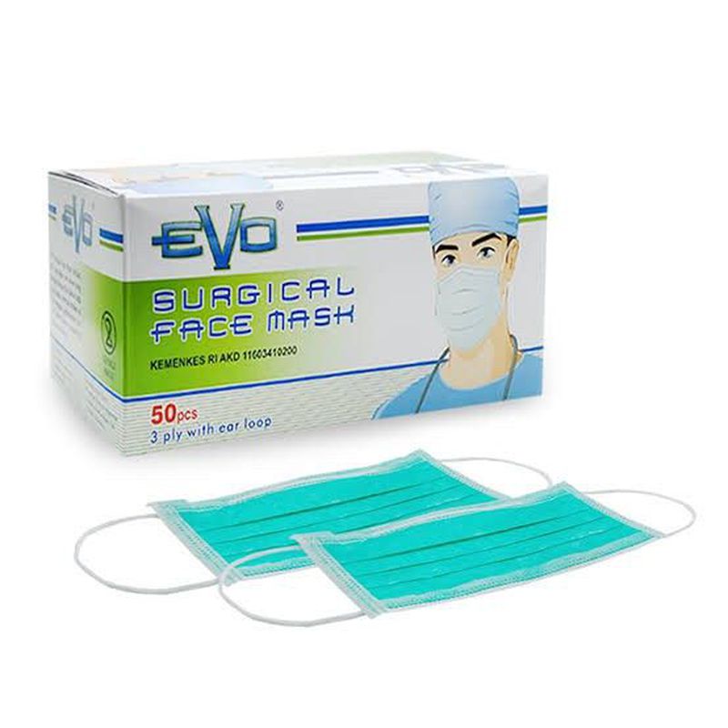 MASKER MEDIS SURGICAL 3 PLY EARLOOP EVO