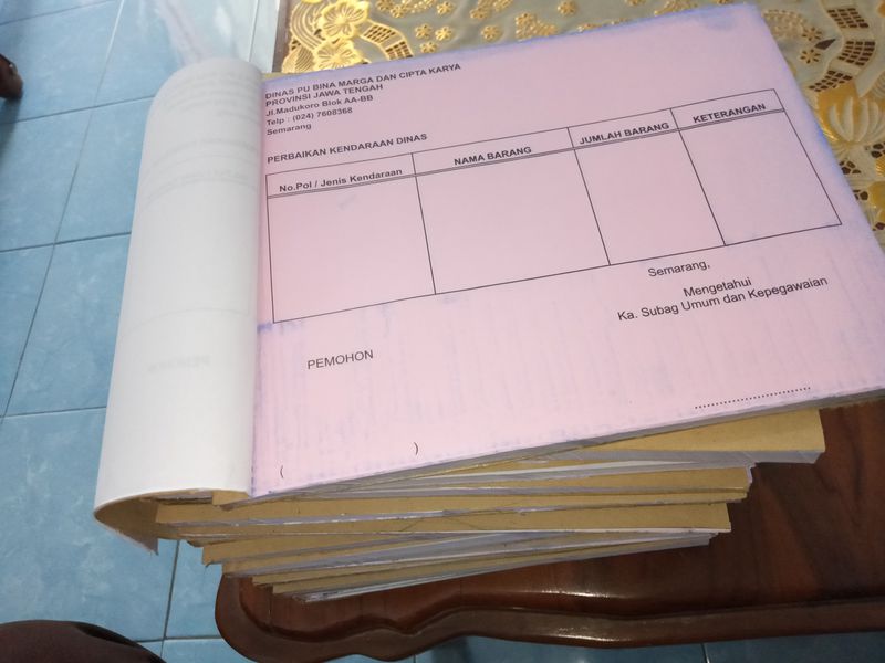 BLANGKO SP2D ( BAHAN KERTAS NCR )