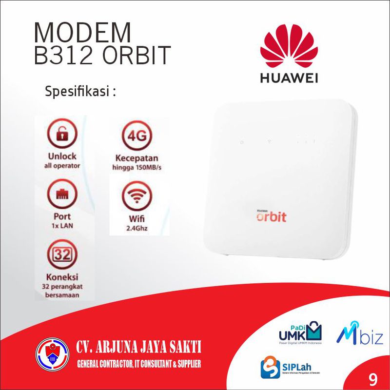 MODEM HUAWEI B312 + ORBIT