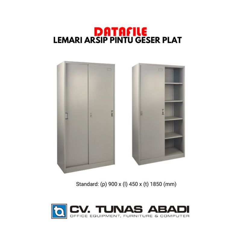 Lemari Arsip Pintu Geser Plat (Standard)