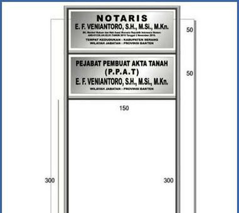 Papan nama kegiatan permanen