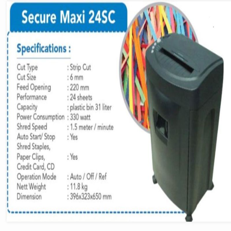 PAPER SHREDDER SECURE MAXI 24 SC