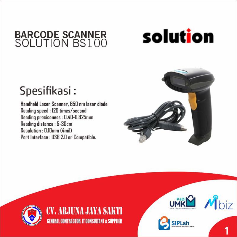 BARCODE SCANNER SOLUTION BS100
