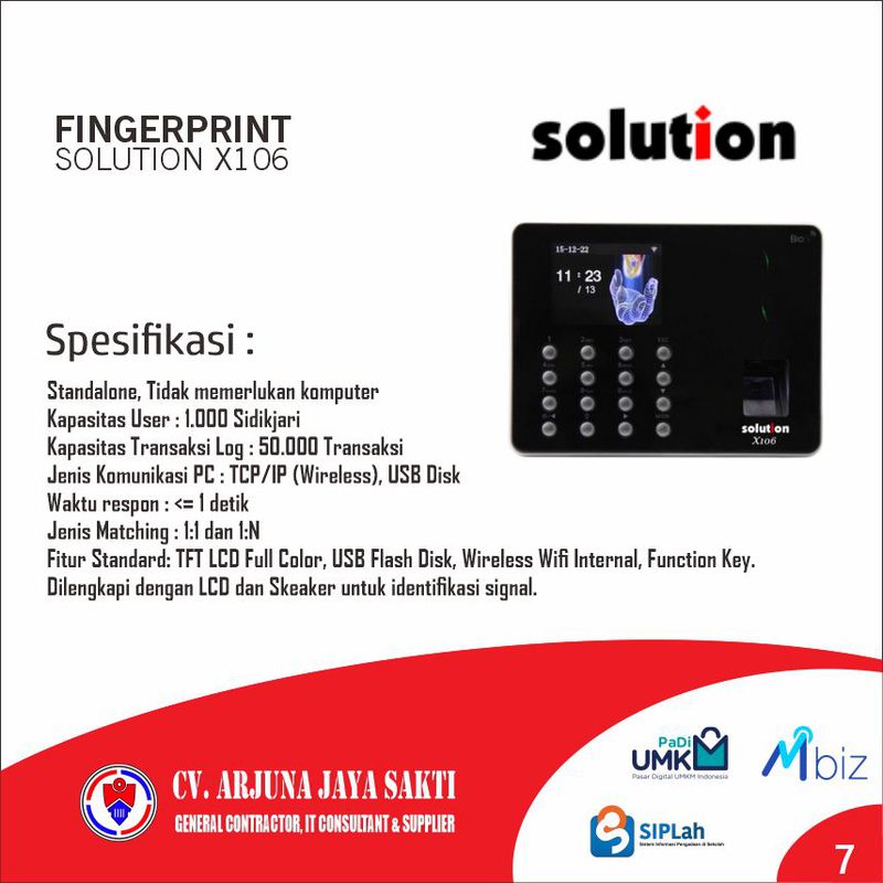 FINGERPRINT SOLUTION X106