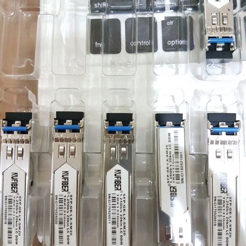 SINGLE MODE SFP TRANSCEIVER 1GBPS 20KM LC 1310NM FIBER OPTIC MODULE FO