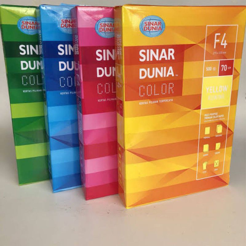 Kertas HVS Warna F4 70gr - Merah Muda