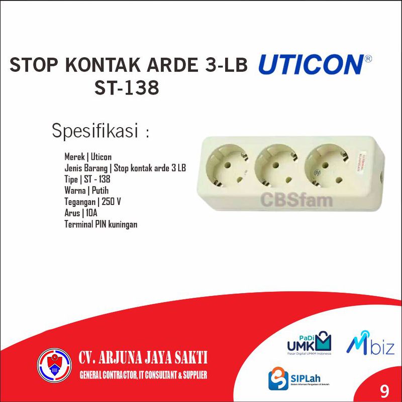 STOP KONTAK ARDE UTICON 2 LB /STEKER SC-128