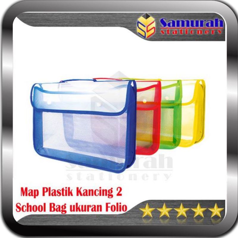 Stopmap Plastik Tas Map Kancing Bening jepit Jaring Clear Holder ...
