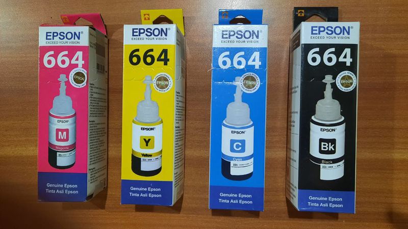 TINTA PRINTER EPSON 664 ( HITAM, MAGENTA, KUNING, BIRU) - Yellow