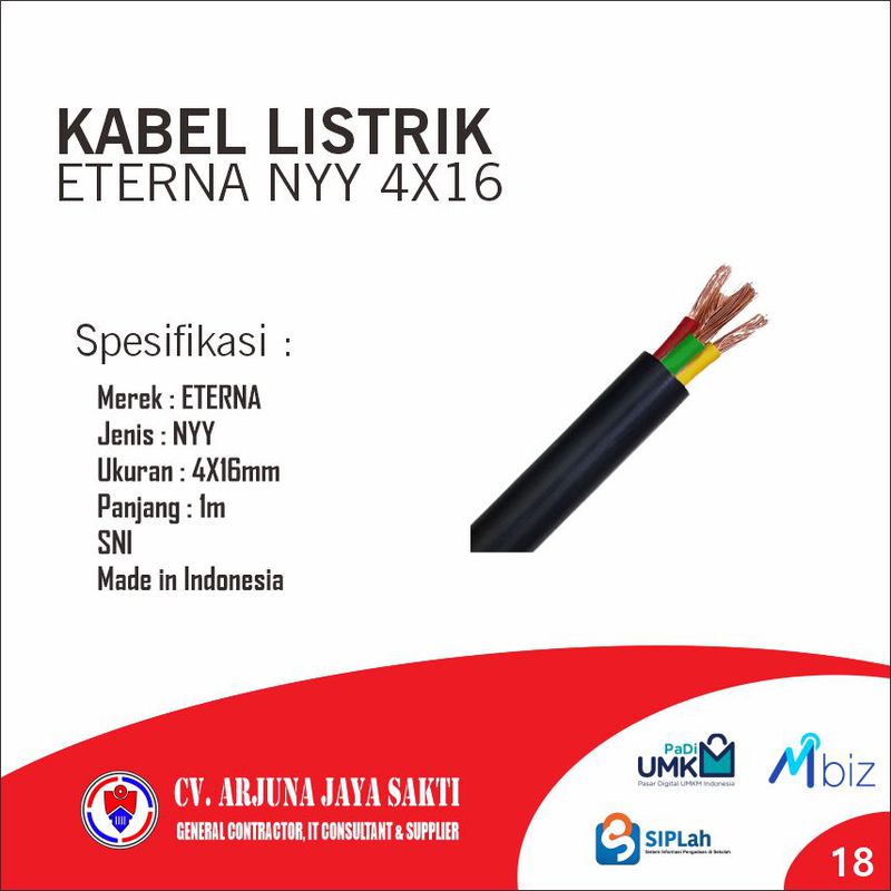 KABEL ETERNA NYY @1M 4X16