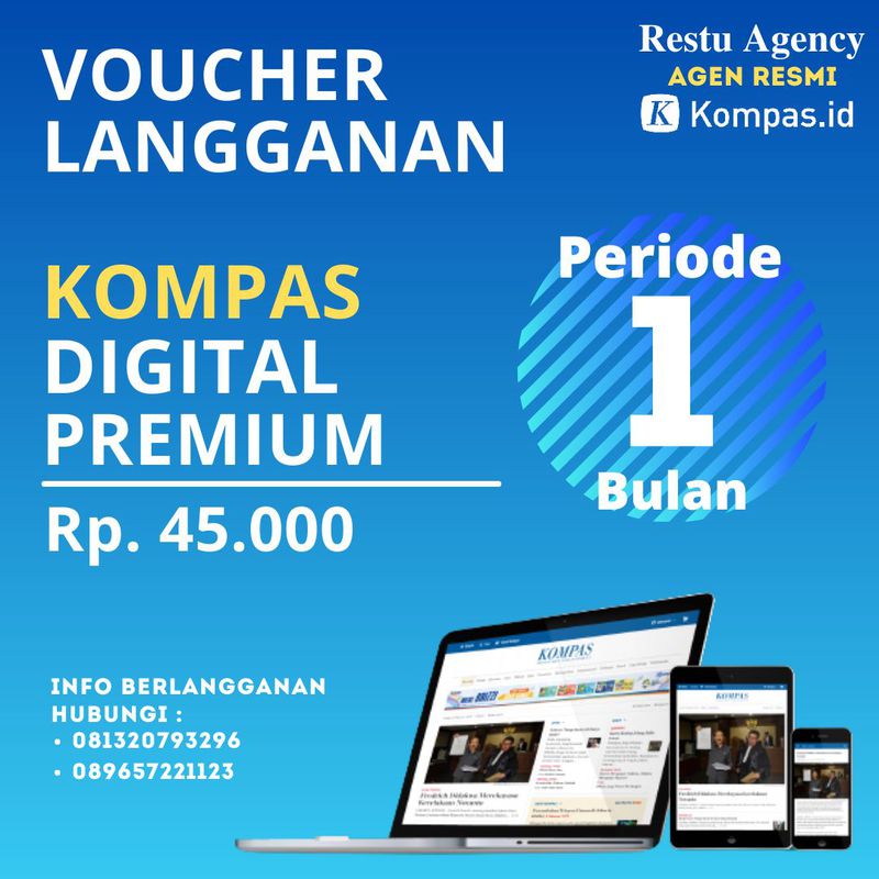 Langganan ePaper Kompas / Kompas Digital (Kompas.id) -Periode 1 Bulan
