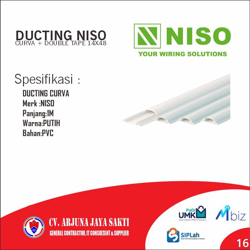 DUCT NISO CURVA + DOUBLE TAPE 14X48@1