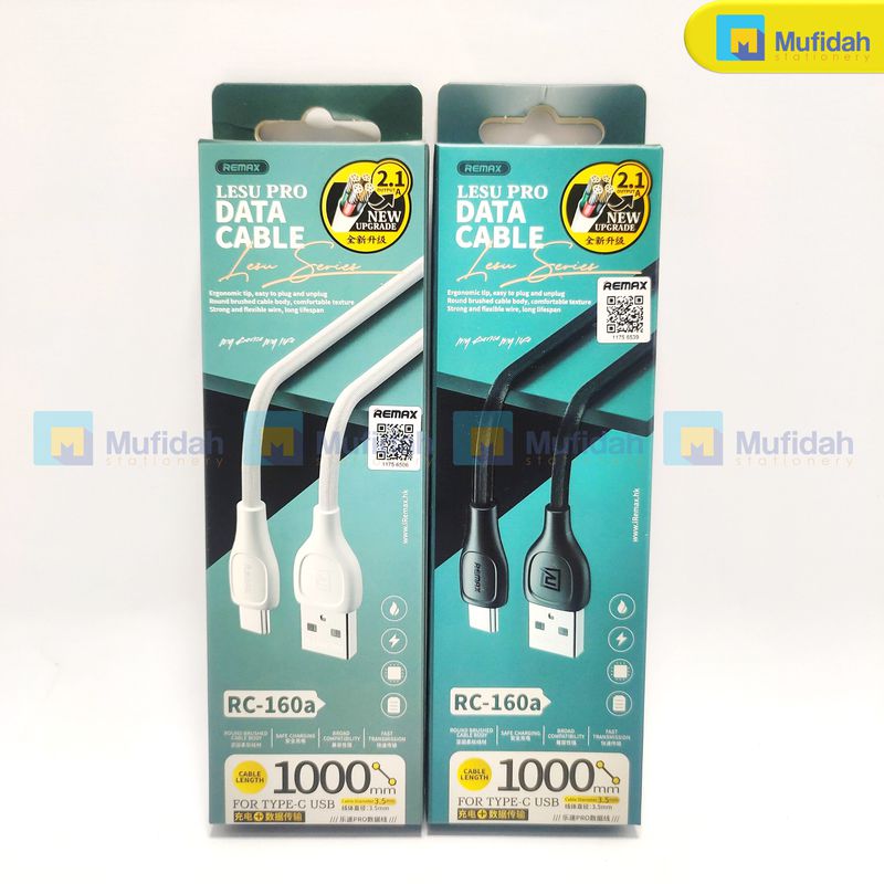 Kabel Data Tipe C USB RC-160a Remax - Hitam
