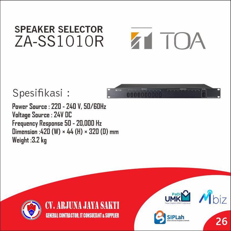 TOA Speaker Selector Z-SS1010R