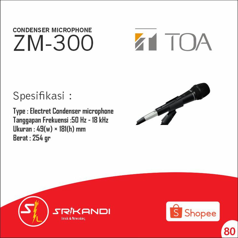TOA Condenser Microphone ZM-300