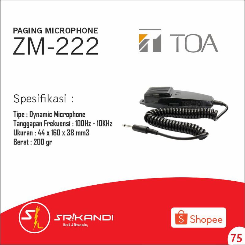 TOA Paging Microphone ZM-222