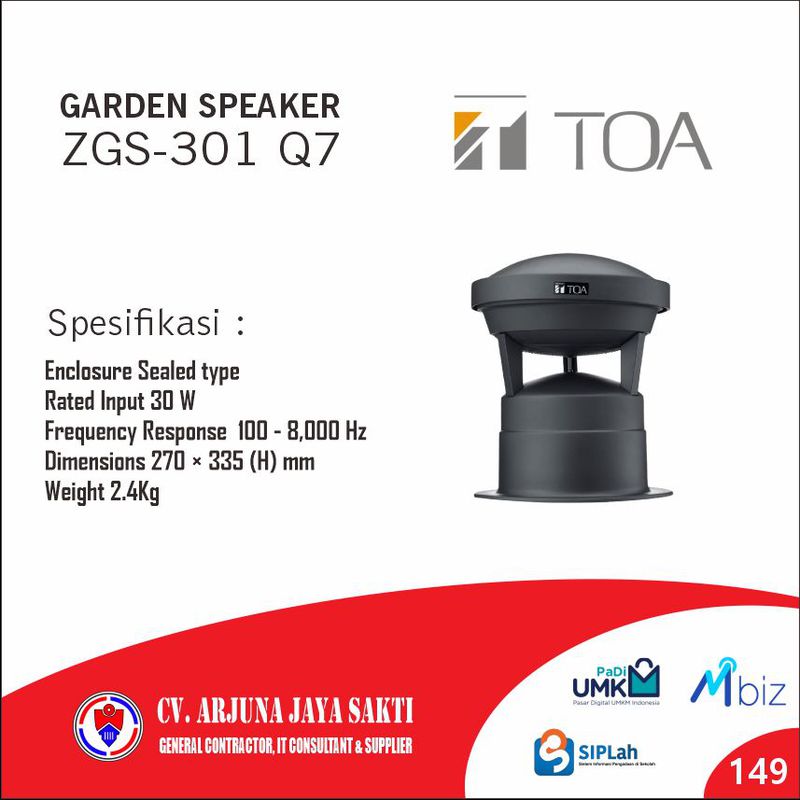 TOA Garden Speaker ZGS-301 Q7