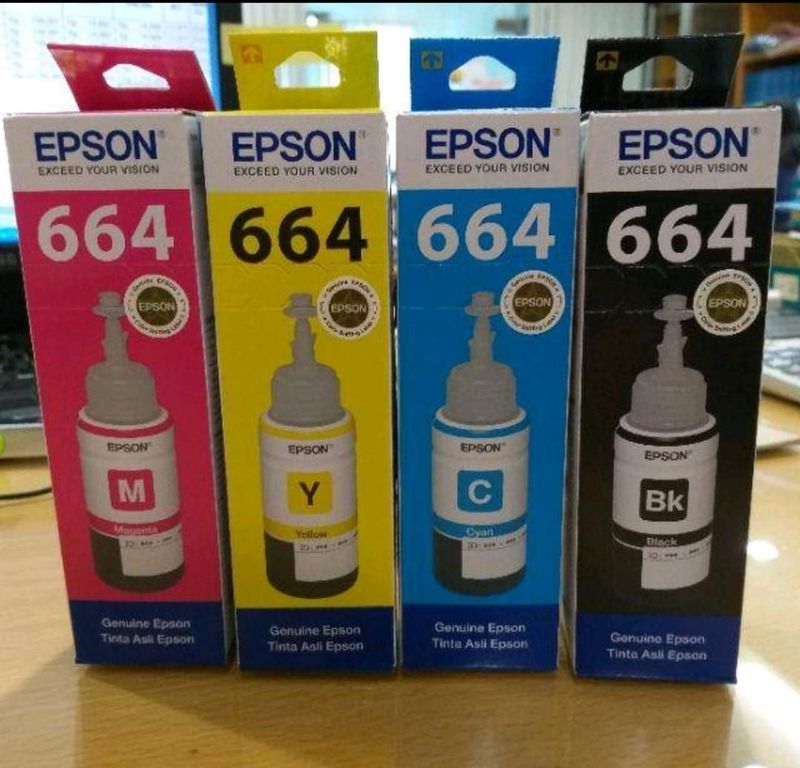 Tinta Refill EPSON 664 CMYK (HITAM DAN WARNA) - Merah