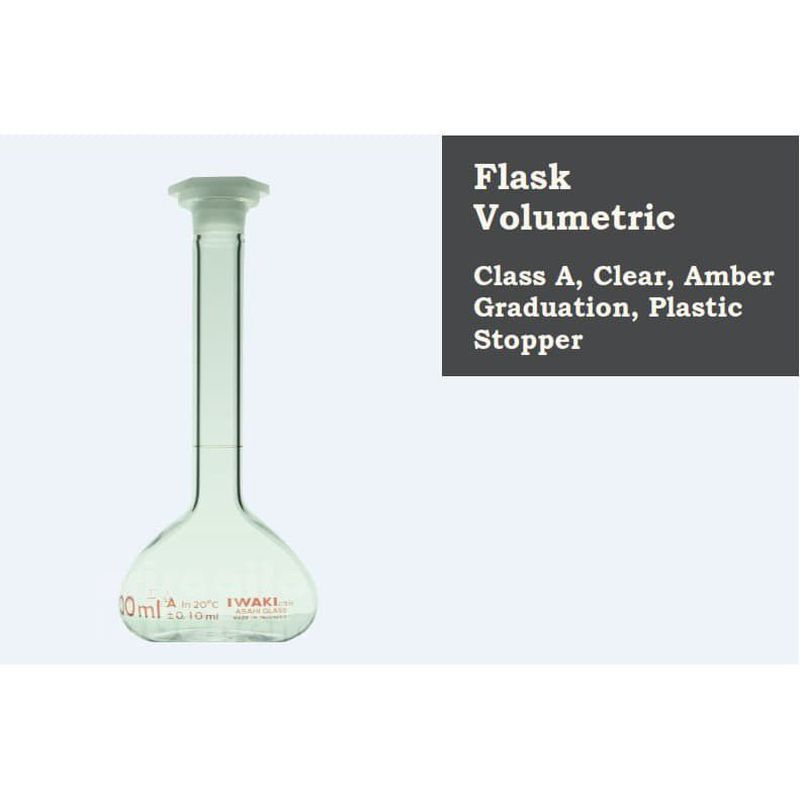 Labu Ukur/Volumetrik Flask withPlastic Stopper 200 ml, TS 16 - 200ml