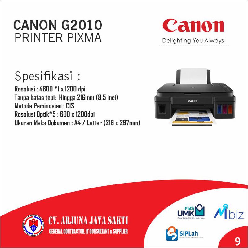 PRINTER CANON PIXMA G2010