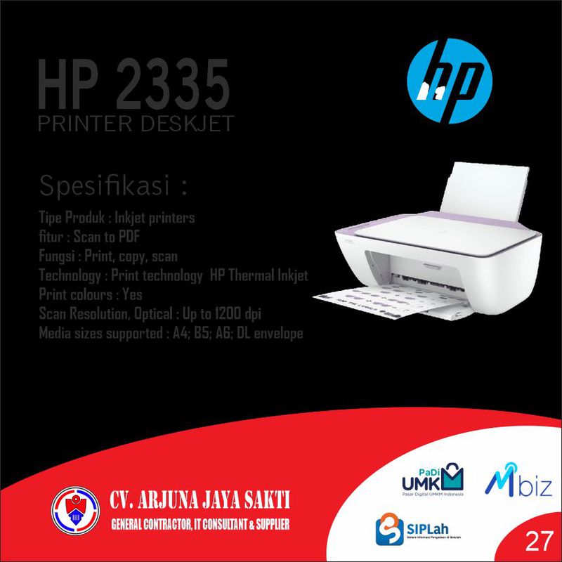 PRINTER HP DESKJET 2335 (LAVENDER) PRINT/SCAN/COPY