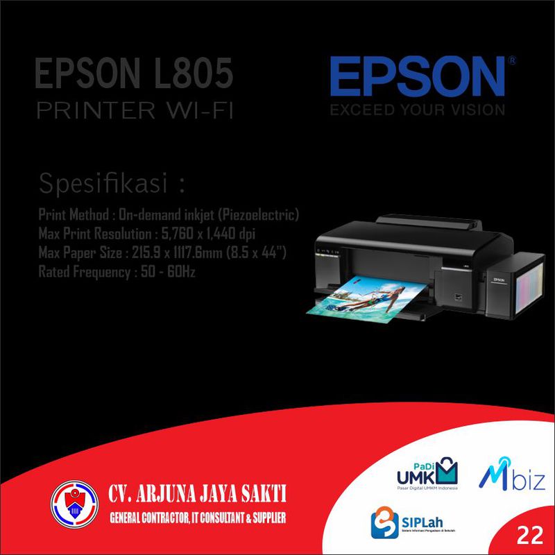 PRINTER EPSON L805 WIFI