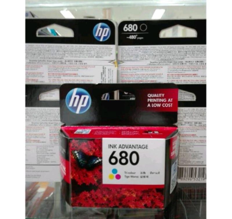 Cartridge Tinta HP 680 Color ORIGINAL Catridge HP - Hitam