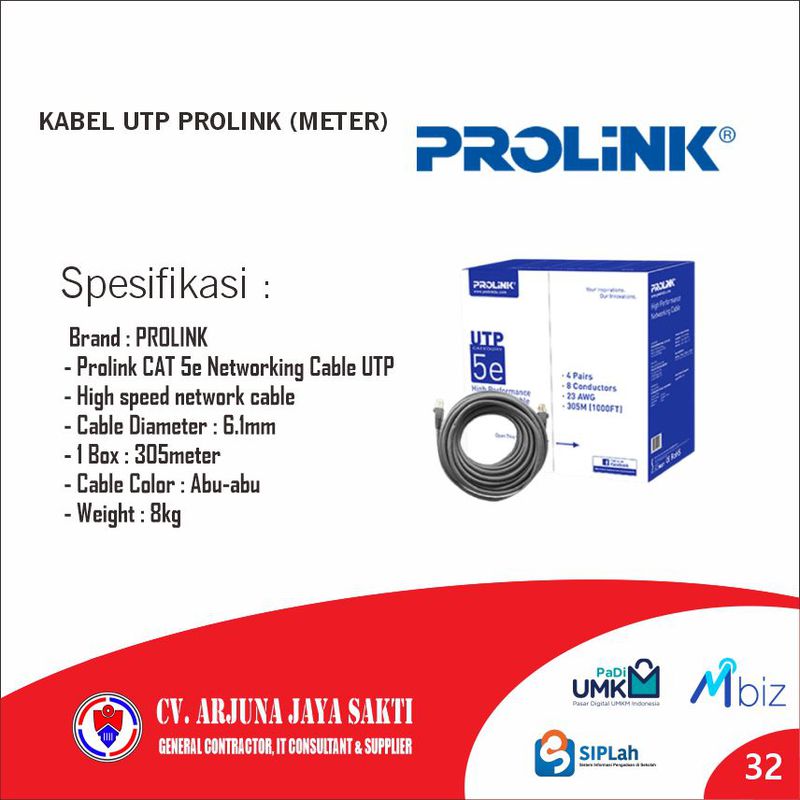 KABEL UTP PROLINK (METER)