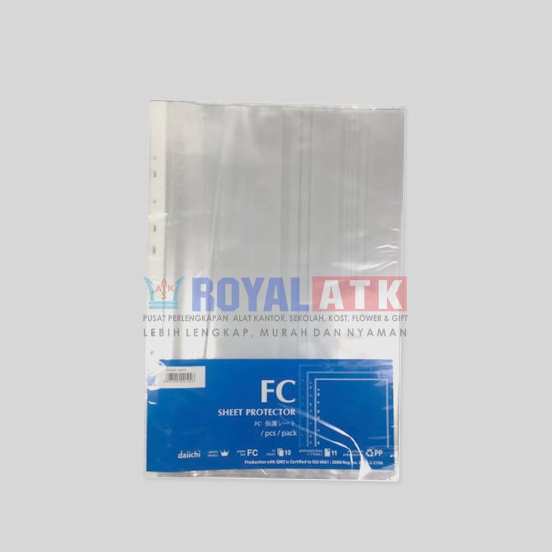 SHEET PROTECTOR FC 10 POP CLEAR DAIICHI DCS20FC 8997004000759