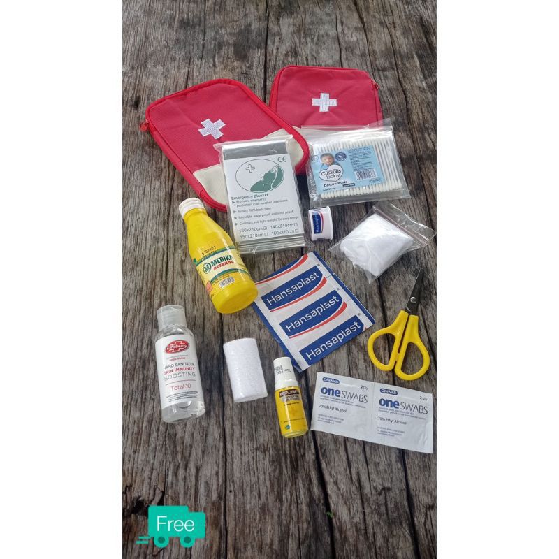 Kotak P3K betadine/hansaplast / kapas / cottonbud / kassa ...