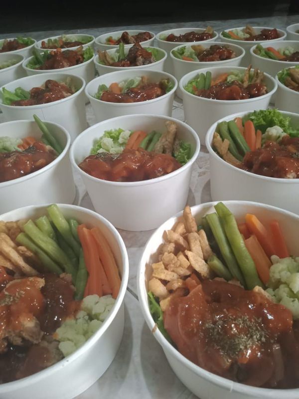 Rice Bowl Steak Chicken crispy saos barbeque