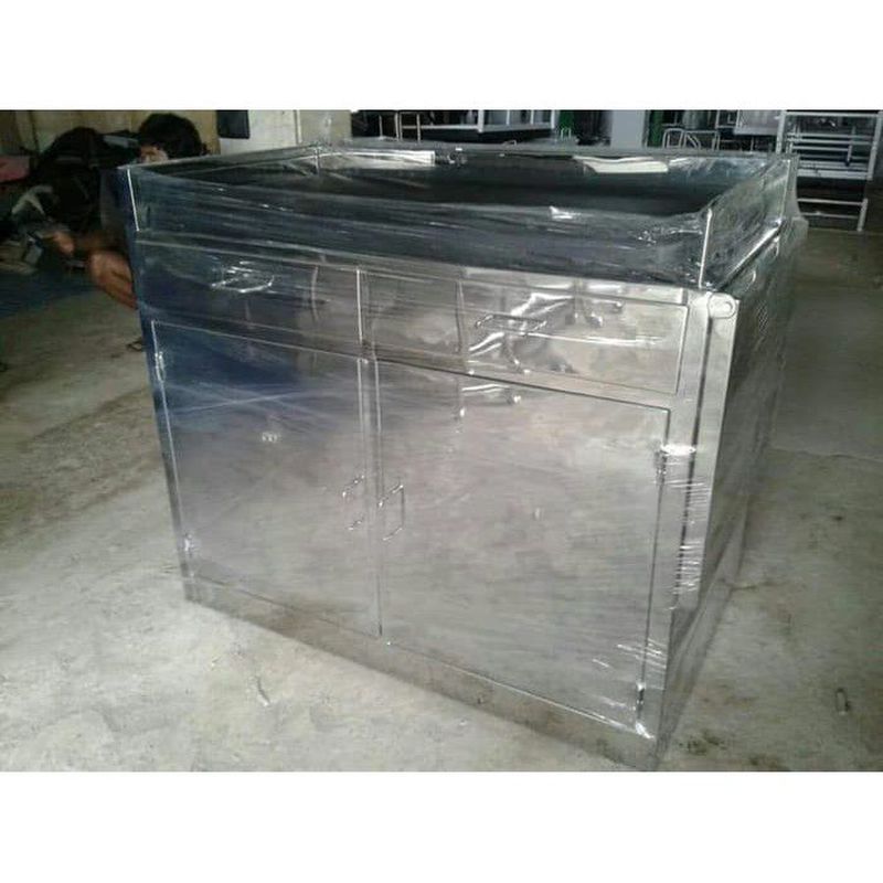 Meja Restitusi / Baby tabel (stainlees steel & besi) - Biru