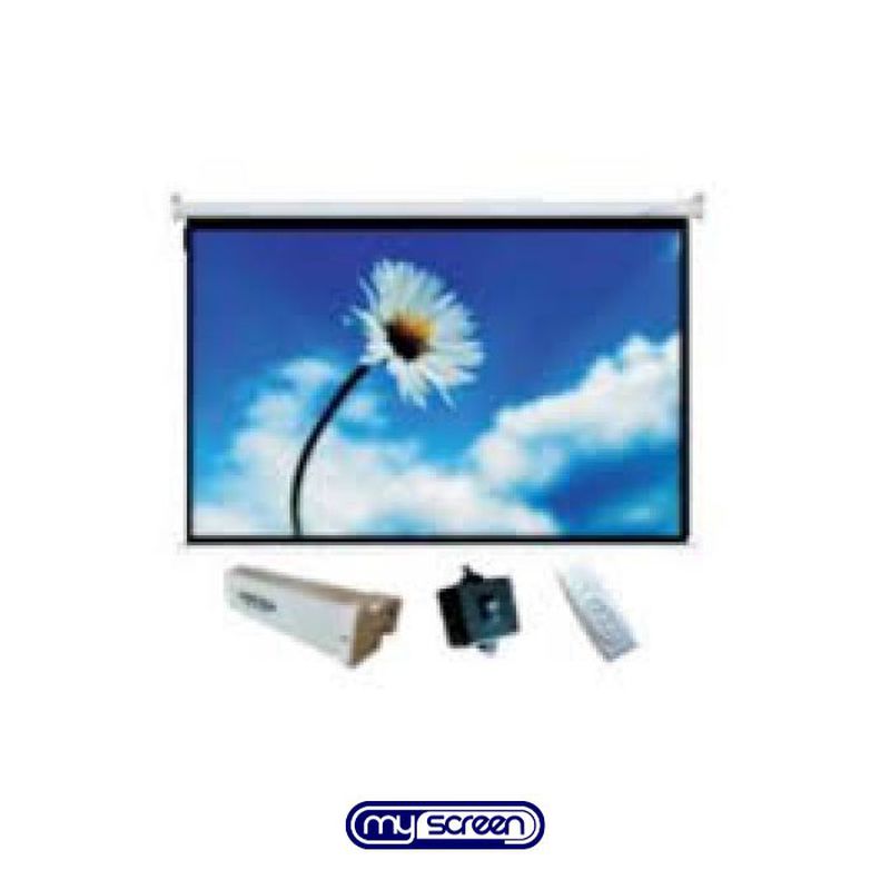 Layar Proyektor Myscreen Motorize Metal Case Model Focus 96M