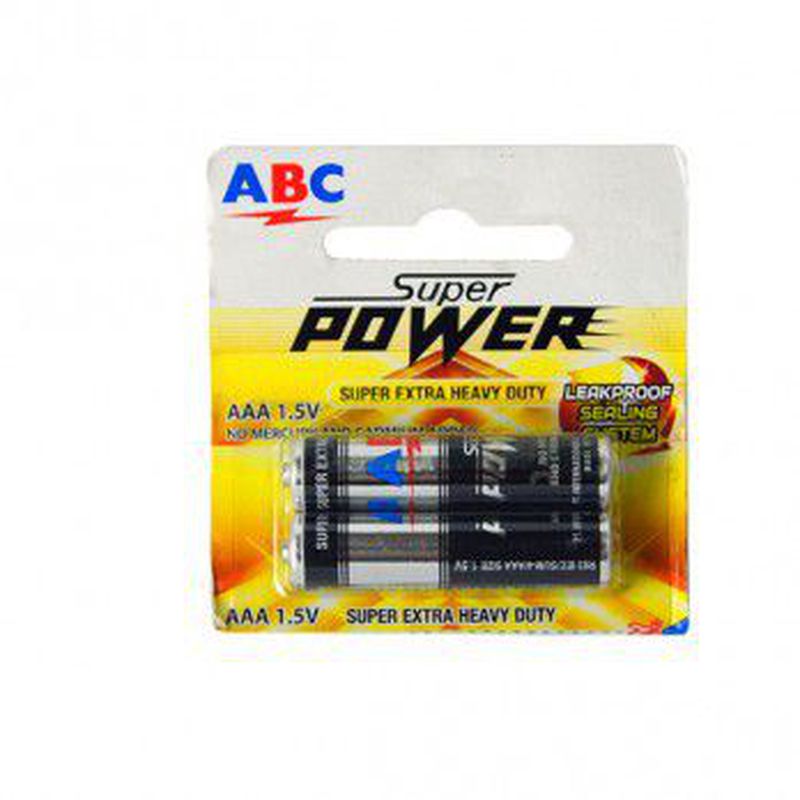 BATERAI ABC POWER AAA ISI 2 Pcs - Hitam