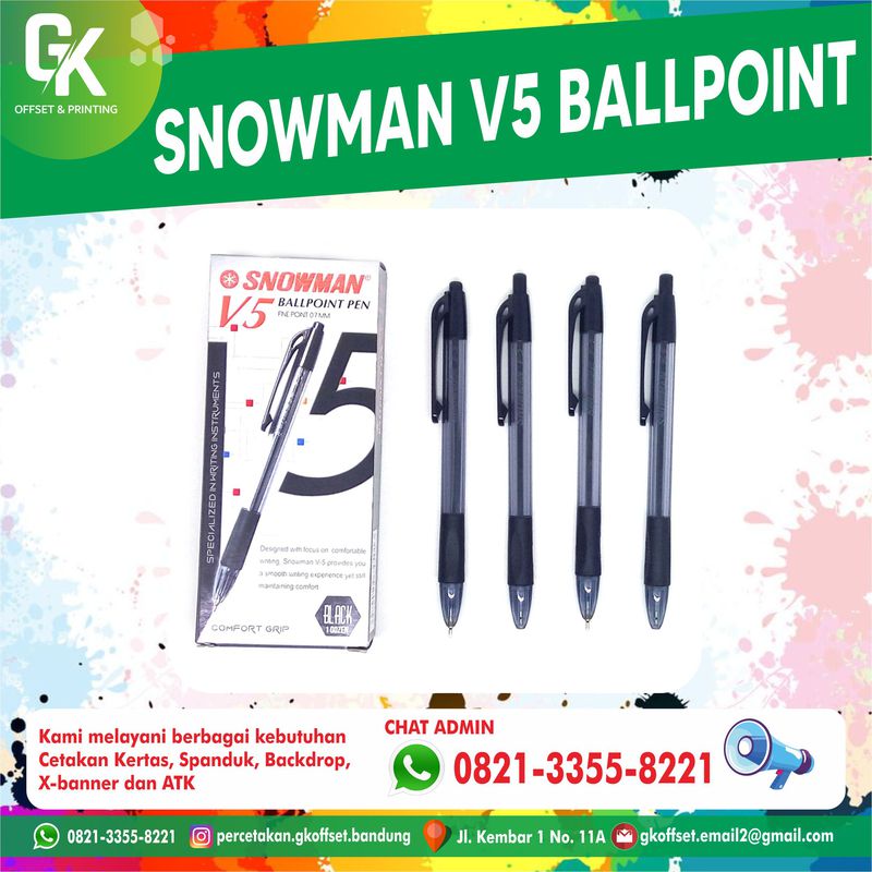 Ballpoint Snowman V5 - Biru