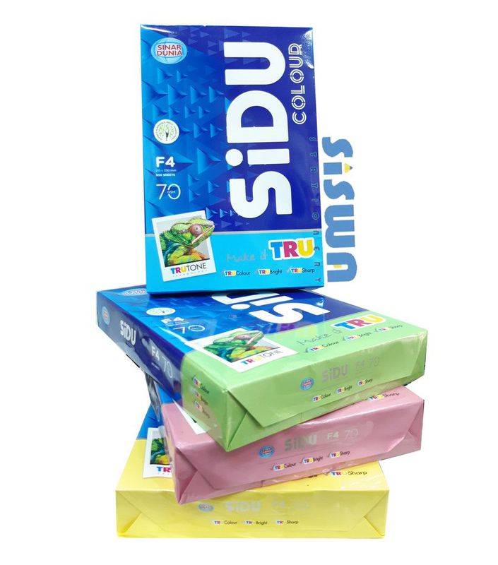 Kertas HVS WARNA F4 SIDU 70GSM - MERAH PINK