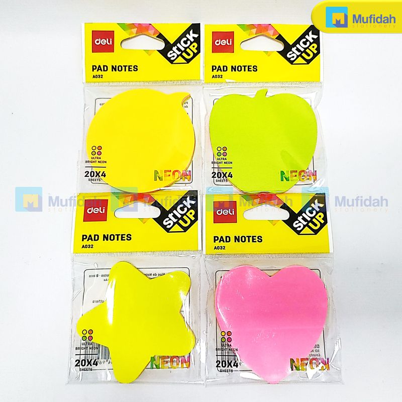 Stick Notes / Pad Notes Neon A032 Deli - Teks