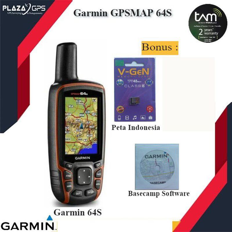 GARMIN GPSMAP® 64s + GARANSI RESMI TAM 2 TAHUN + Berbahasa Indonesia