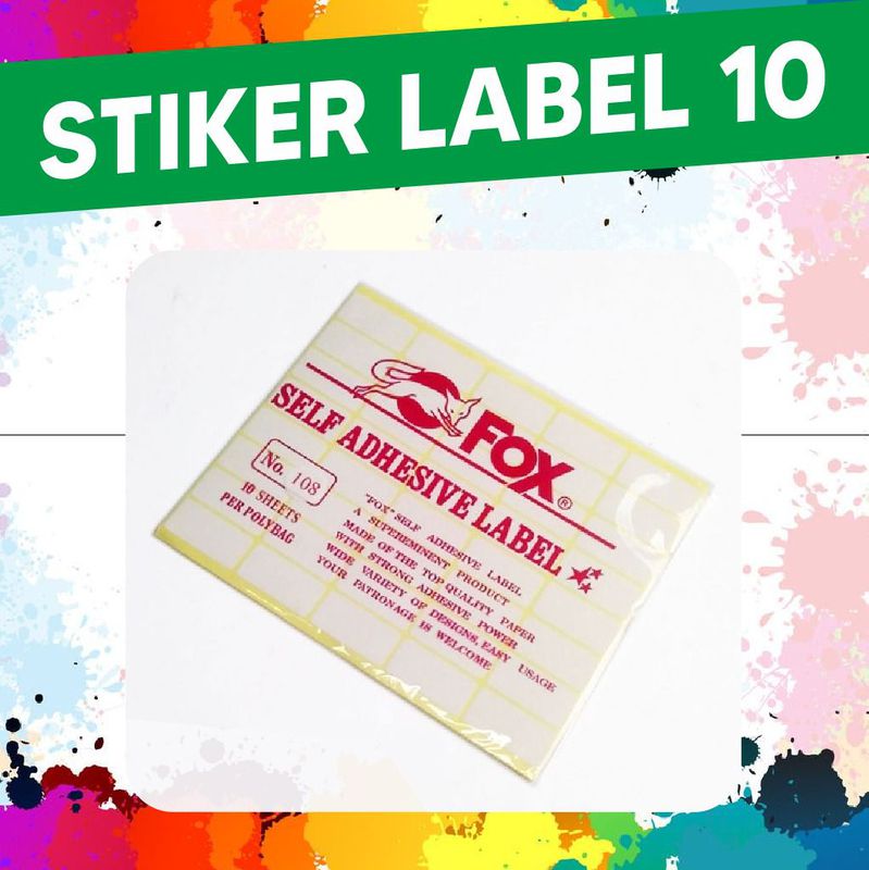 Sticker Label FOX 109
