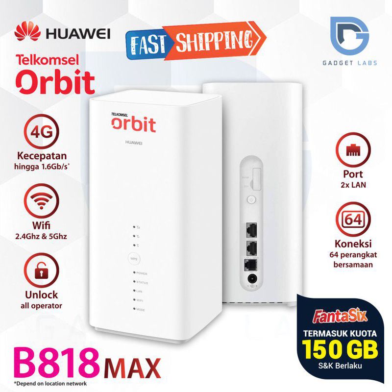 Modem Wifi Orbit MAX - Free Kuota 150 GB